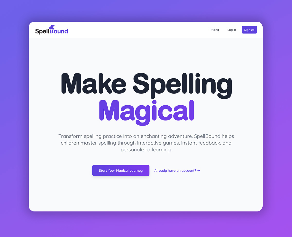 SpellBound - Make Spelling Practice Magical